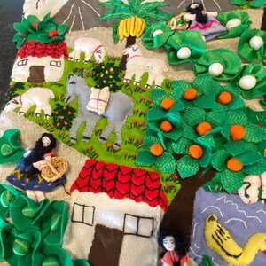 Peruvian Arpillera Handmade Folk Art Decor 3D Tapestry Wall Hanging ...