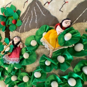 Peruvian Arpillera Handmade Folk Art Decor 3D Tapestry Wall Hanging ...