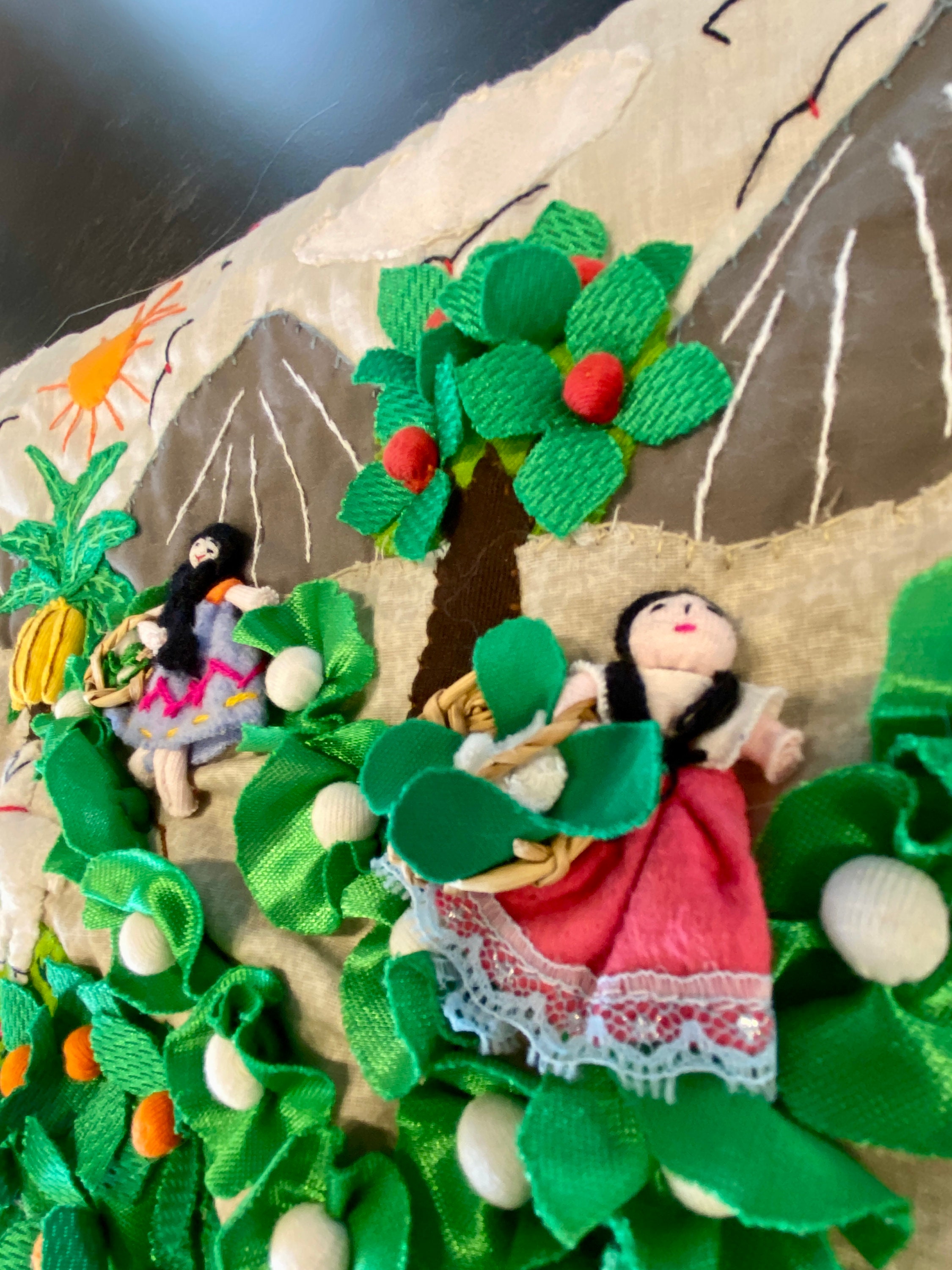 Peruvian Arpillera Handmade Folk Art Decor 3D Tapestry Wall Hanging ...