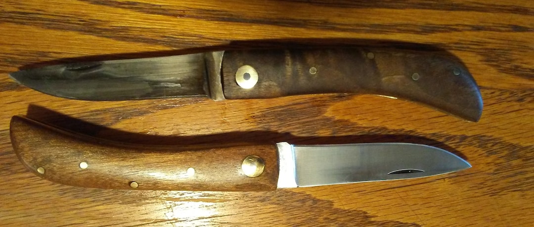 Walnut and Carbon Steel Slip-joint Folding Knife - Etsy