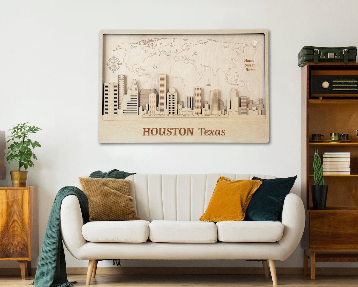 Houston Wall Decor Texas Wall Art Wood Wall Decor Wood Wall Art Houston ...
