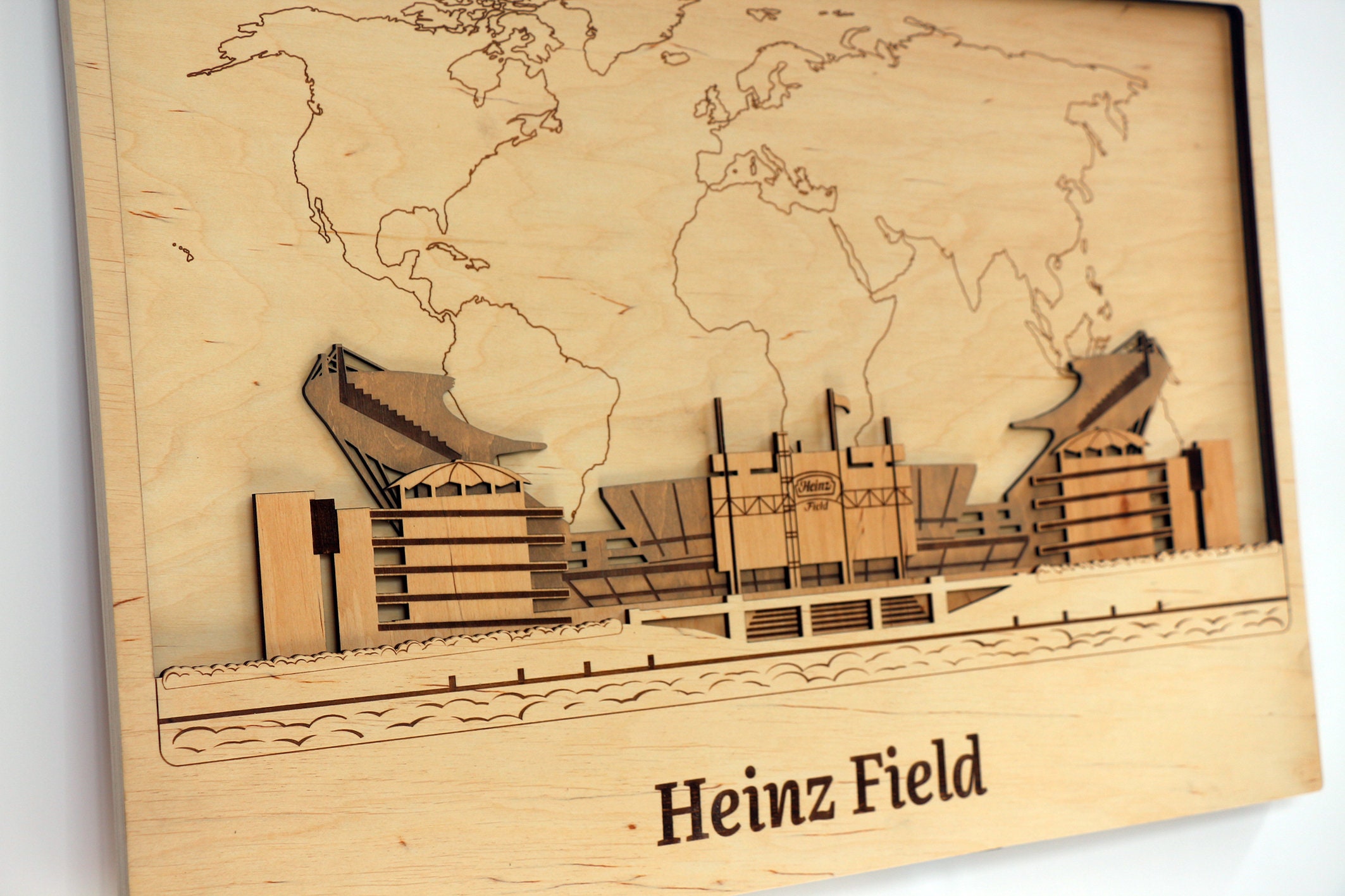 Heinz Field Wood Wall Art Football Stadium Football Field Football Park ...