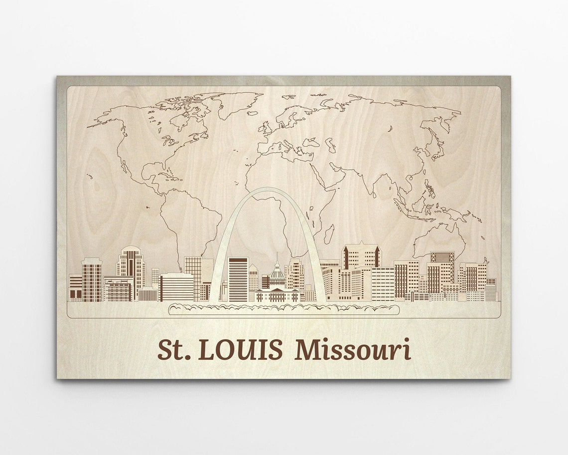 St. Louis Wall Art Wood Wall Art Rustic Decor Home Wall Decor - Etsy
