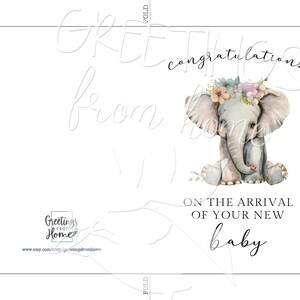 Printable New Baby Card, Congratulations on Your New Baby Card, Baby ...
