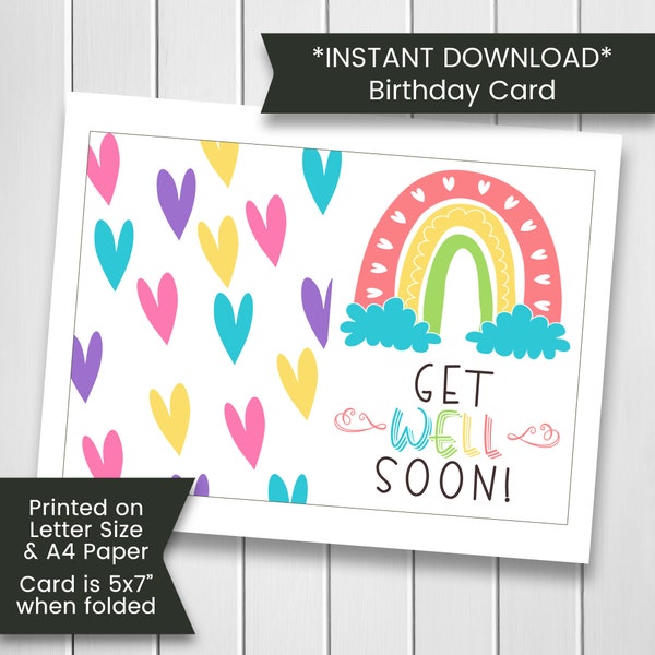 Kids Get Well Card - Etsy