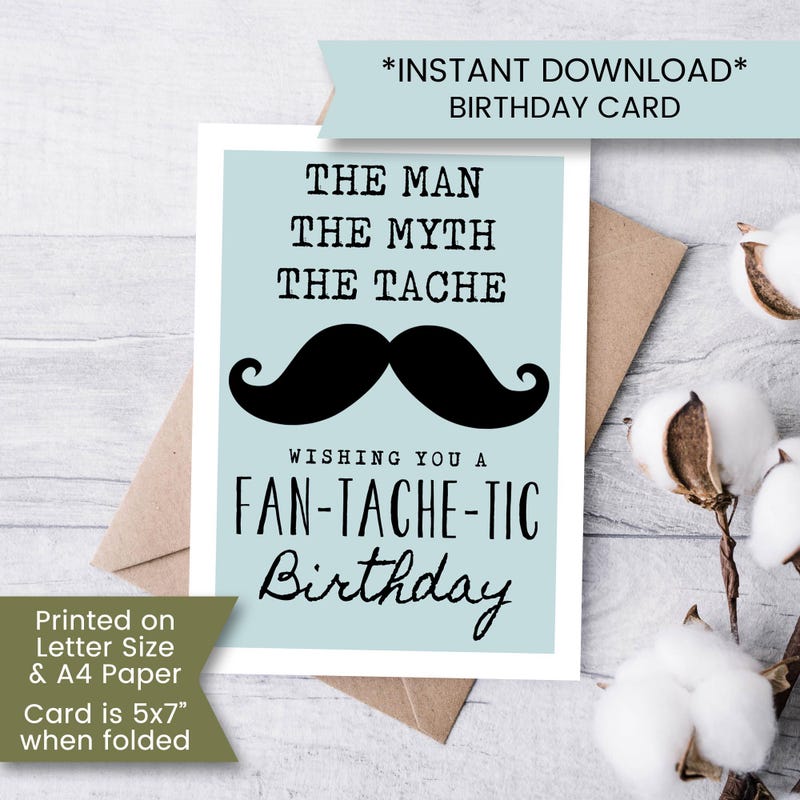 Birthday Mustache - Etsy