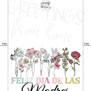 Feliz Dia De Las Madres Card, Spanish Mother's Day Card, Dia De La ...
