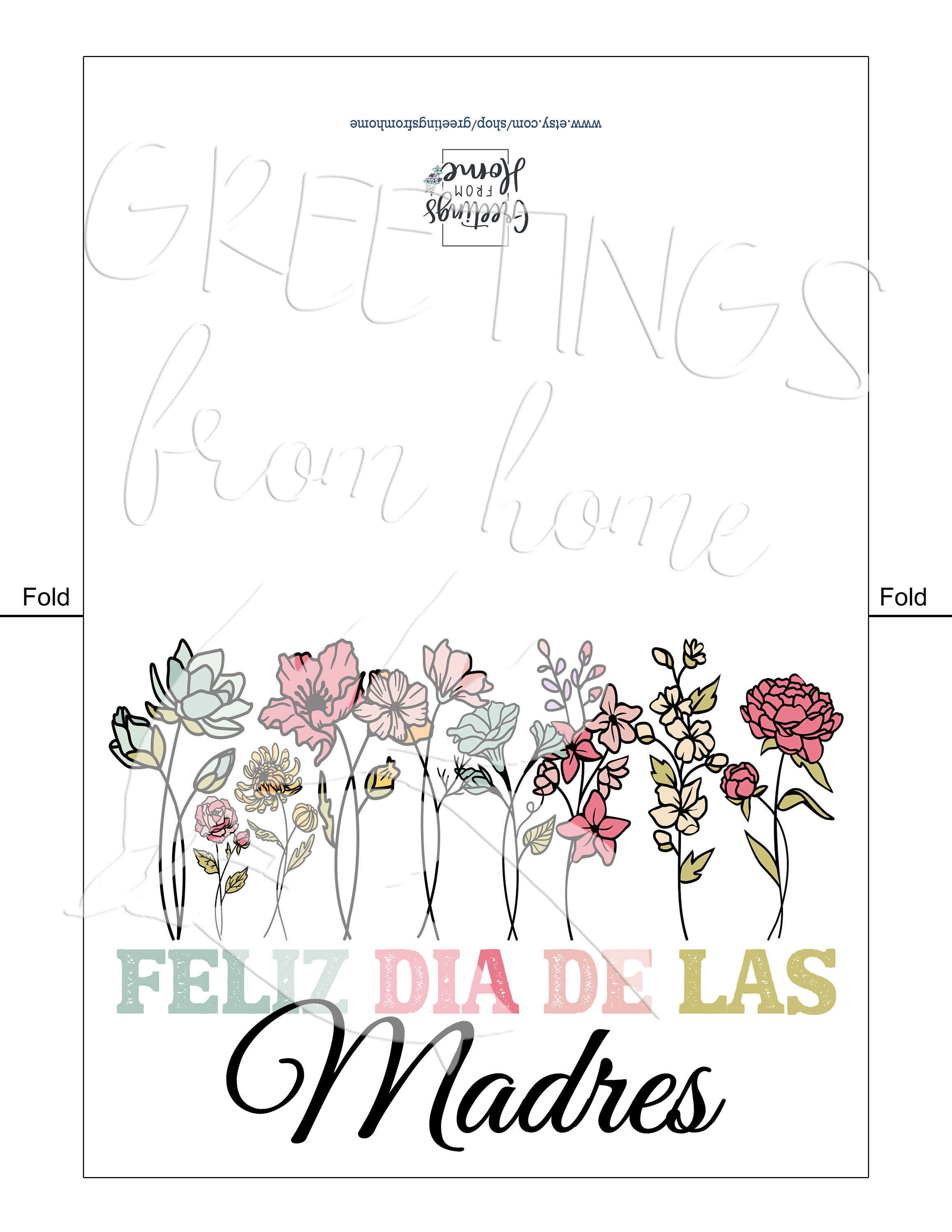 Feliz Dia De Las Madres Card, Spanish Mother's Day Card, Dia De La ...