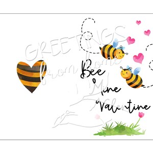 Bee Valentines Card, Bee Mine Valentines Day Card, Bee Lovers ...