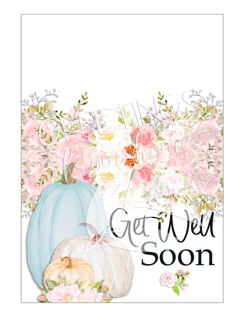 Printable Get Well Card Pumpkins Get Well Card Get Well | Etsy