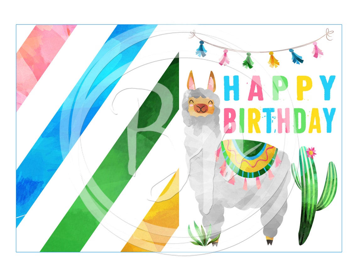 Llama Birthday Card Birthday Card With Llama Printable Llama | Etsy Canada