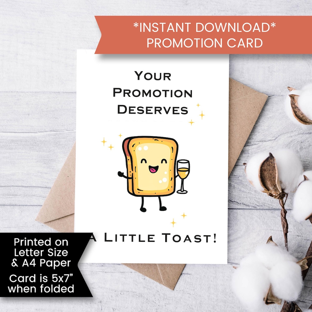 Funny Promotion Card for Her, Printable Congratulations Card for ...