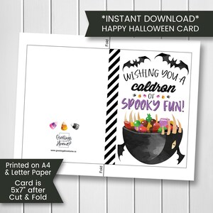 Printable Halloween Card, Happy Halloween Card Printable, Happy ...