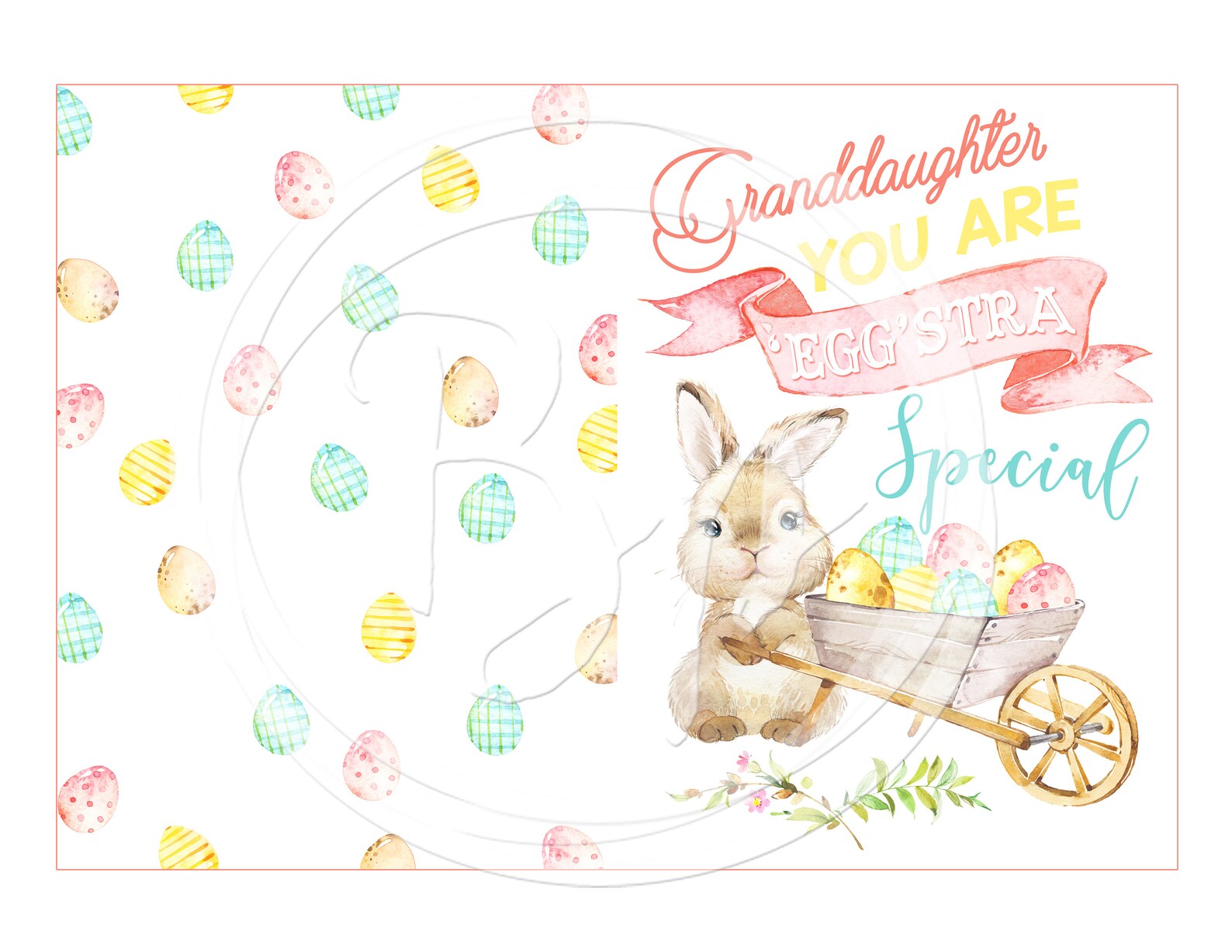 Happy Easter Granddaughter Card Printable Easter Card Easter | Etsy