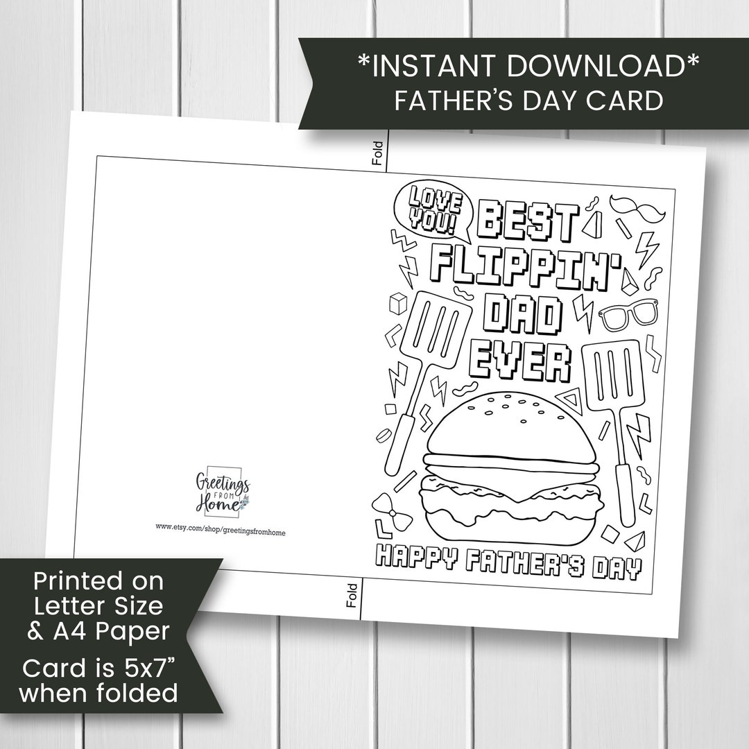 Printable Coloring Sheet for Father's Day for Dad Printable, Fathers ...