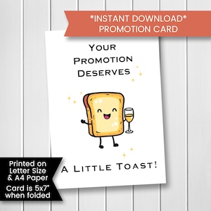 Funny Promotion Card for Her, Printable Congratulations Card for ...