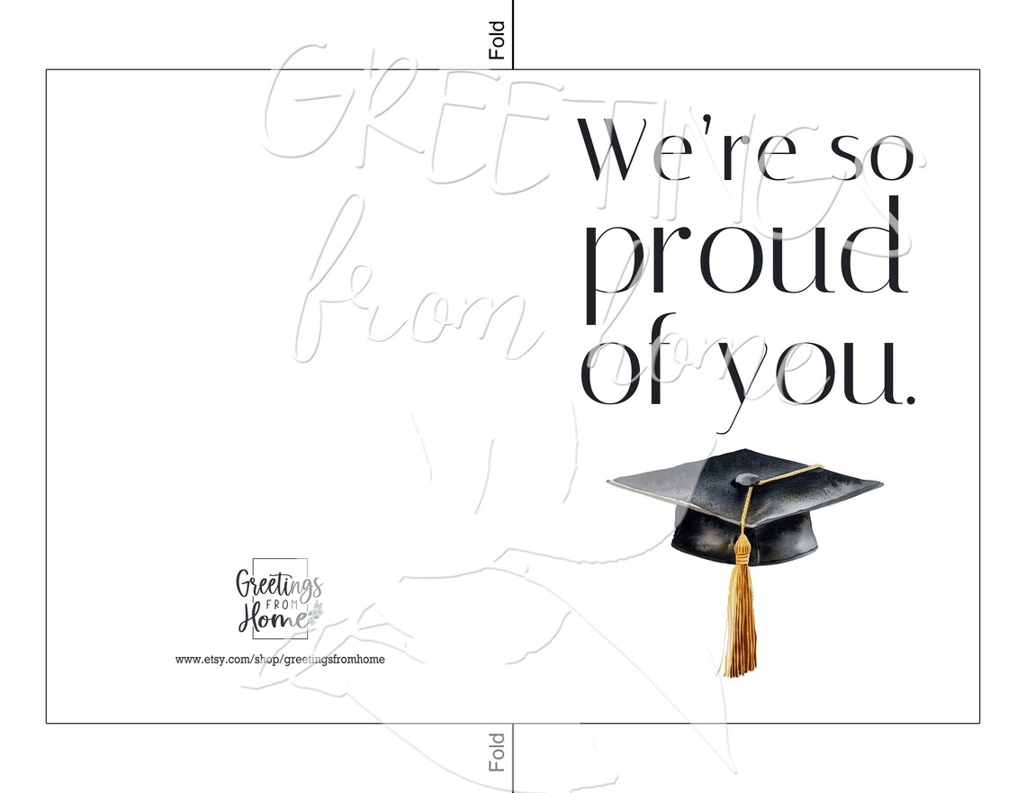 Printable Graduation Card for Son, High School Graduate Card for ...