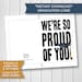 Printable Graduation Card for Son Daughter Brother Sister, We're so ...