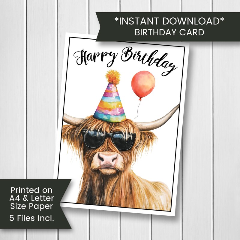 Cow Card - Etsy