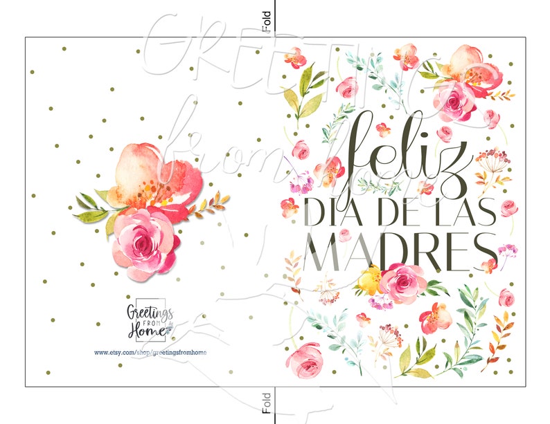 Feliz Dia De Las Madres Card, Spanish Mother's Day Card, Dia De La ...