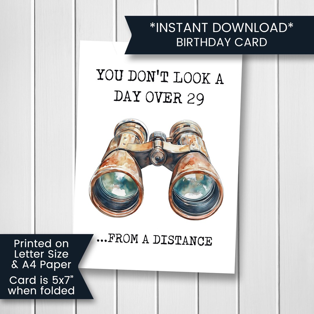 Funny Birthday Card for Dad Mom, Printable Getting Older Card for ...