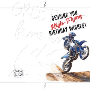 Dirt Bike Birthday Card Printable Motocross Birthday Card, for Teenager ...