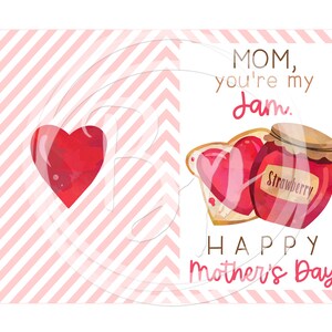 Printable Mother's Day Card, Jam Mother's Day Card, Mother's Day Card ...