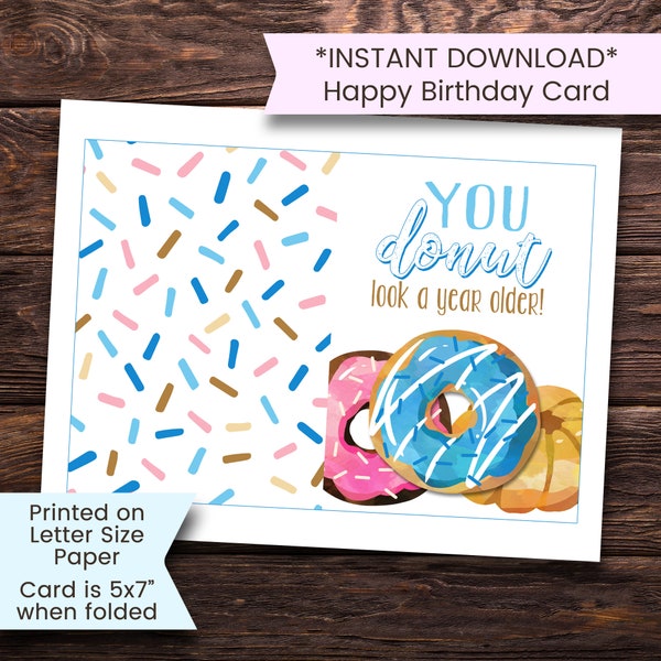 Donut Card - Etsy
