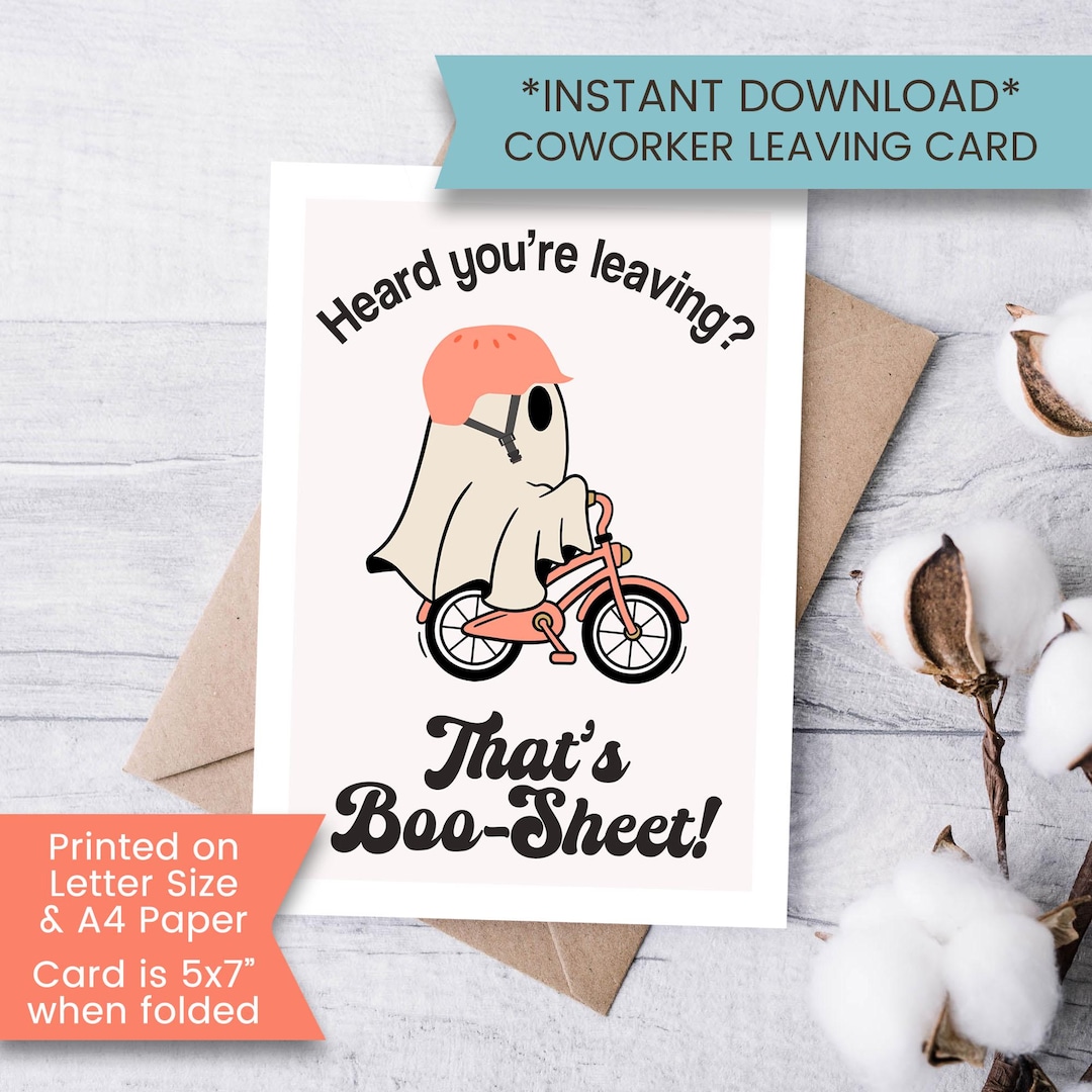 Funny Goodbye Card for Coworker, Farewell Work Friend, New Job Card ...