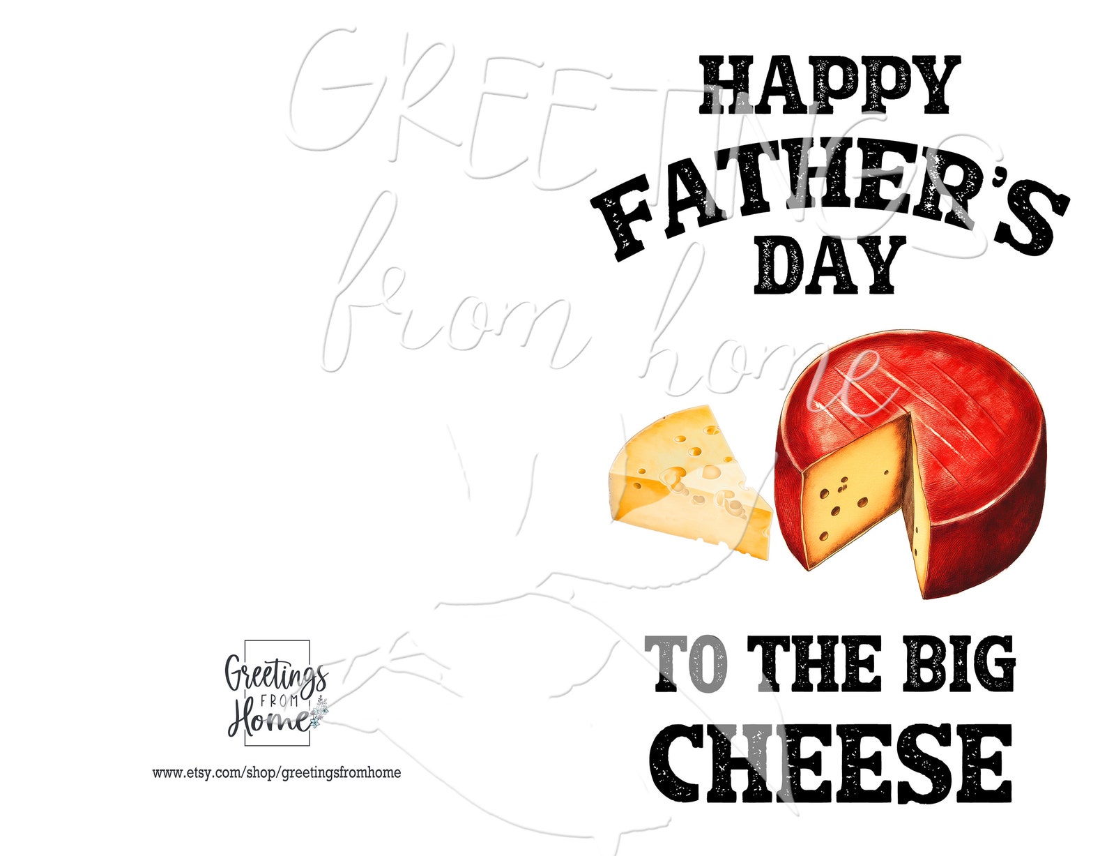 Funny Father's Day Card From Child Printable, Big Cheese Card for ...
