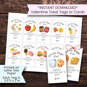 Valentine's Day Treat Tags, Printable Kids Valentines Day Cards ...