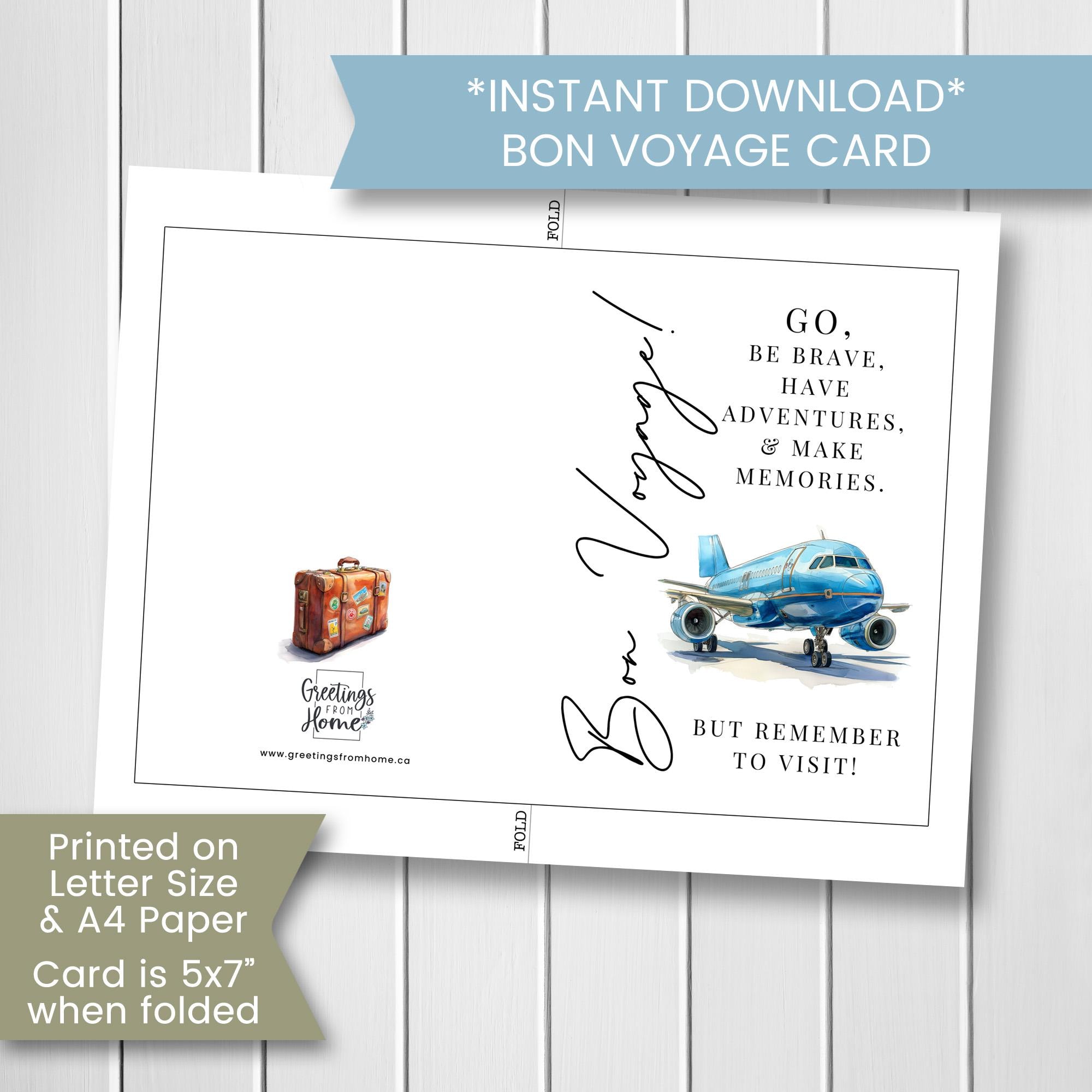 Printable Goodbye Card for Son, Bon Voyage Card for Daughter ...