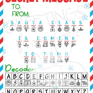 Secret Letter From Santa, Elf Props, Secret Letter From Elf, Secret ...