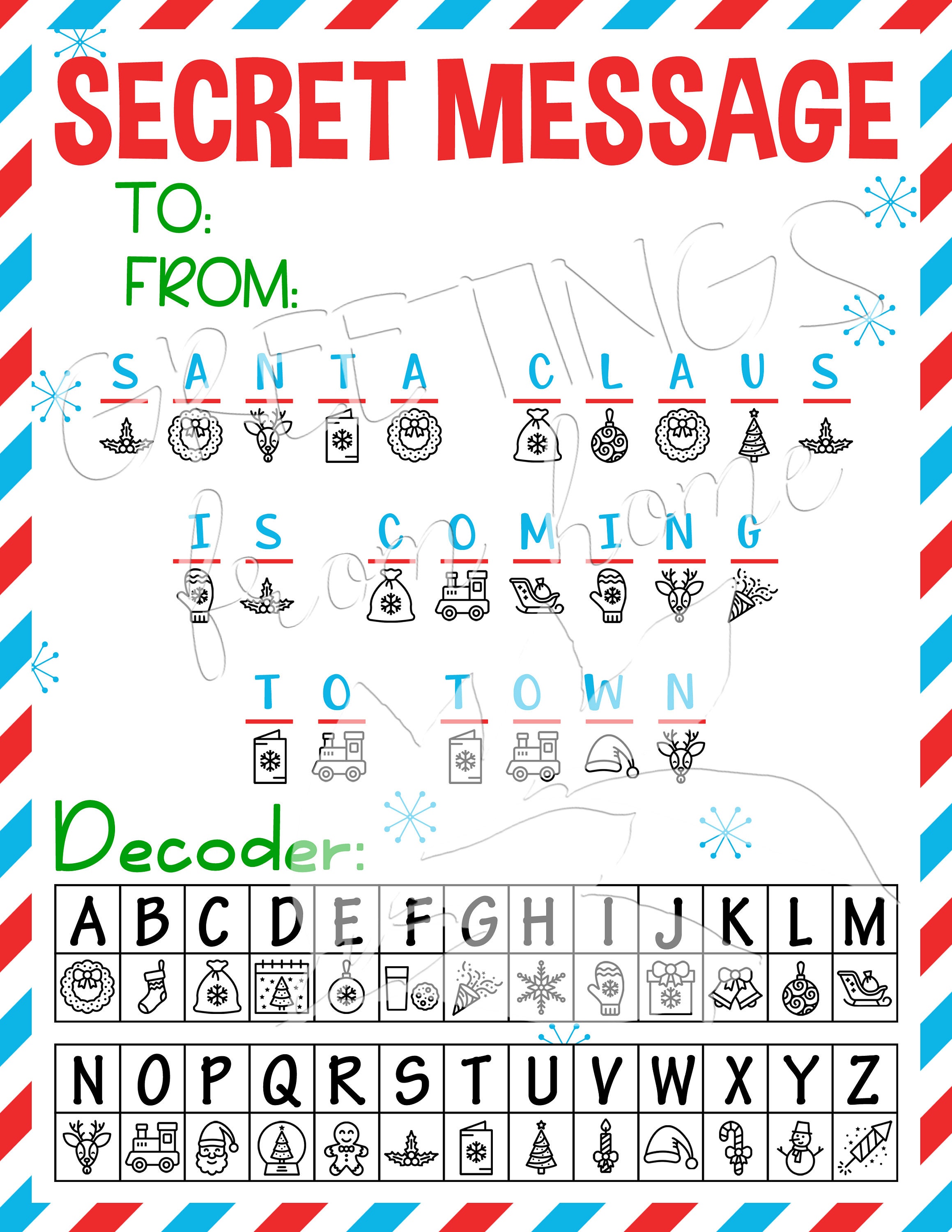 Secret Letter From Santa Elf Props Secret Letter From Elf - Etsy