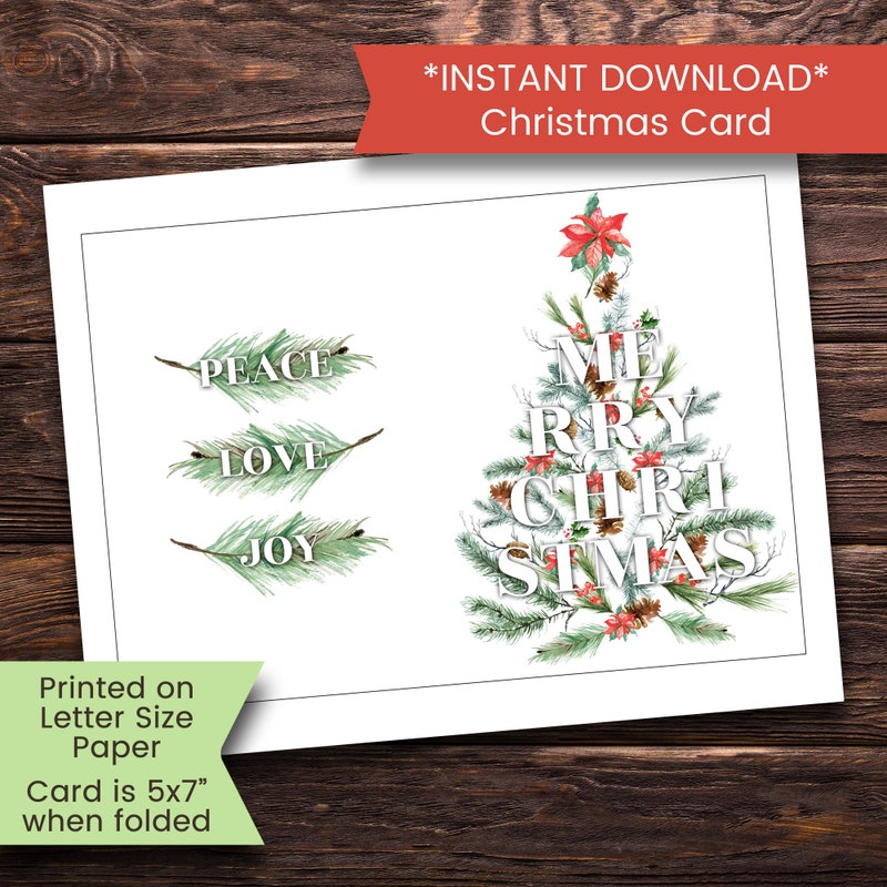 Printable Christmas Cards - Etsy