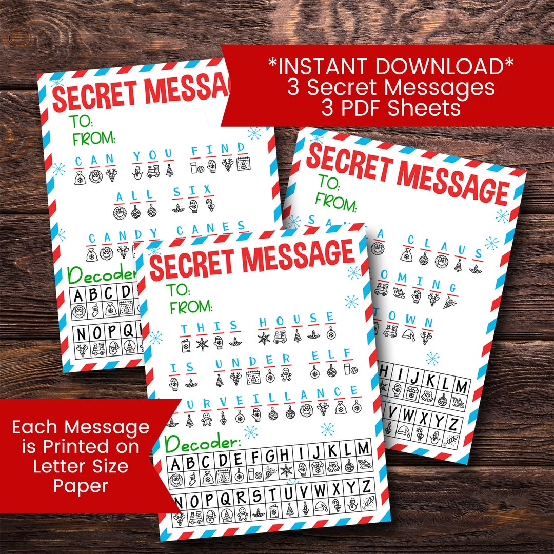 Secret Letter From Santa, Elf Props, Secret Letter From Elf, Secret ...