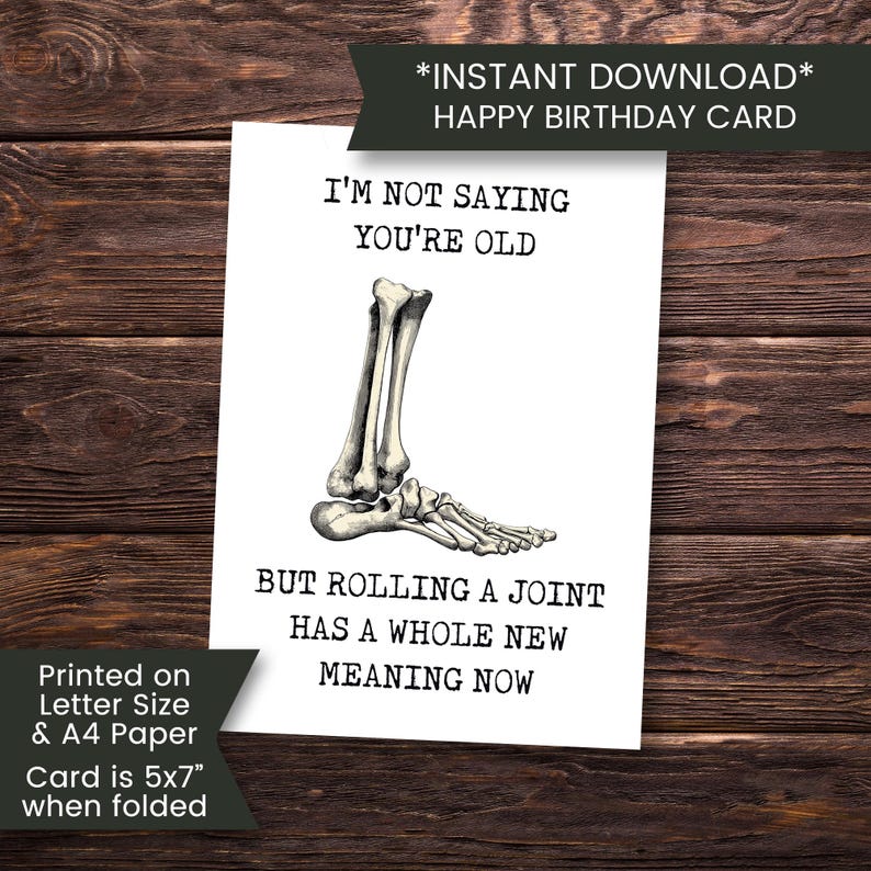 Funny Birthday Card for Husband, Printable Joint Birthday Card for ...