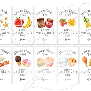 Valentine's Day Treat Tags, Printable Kids Valentines Day Cards ...