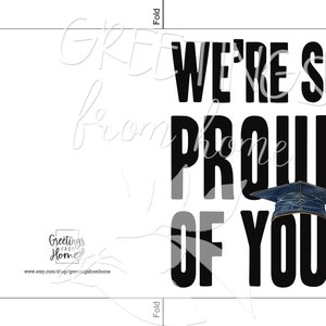 Printable Graduation Card for Son Daughter Brother Sister, We're so ...