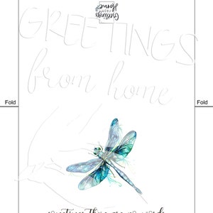 Printable Dragonfly Sympathy Card for Friend, Condolence Grieving Card ...