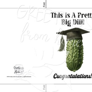 Printable Funny Pickle Graduation Card for Son, Brother, Sister, Nephew ...