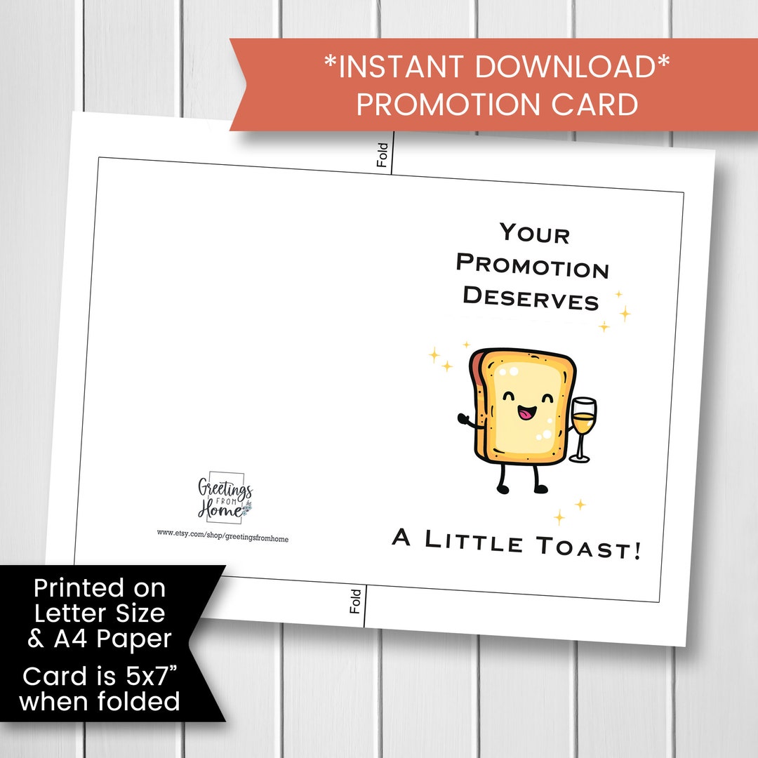 Funny Promotion Card for Her, Printable Congratulations Card for ...