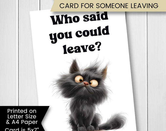 Printable Farewell Card Goodbye Card for Coworkers Leaving for New Job Funny Card Moving Card ...