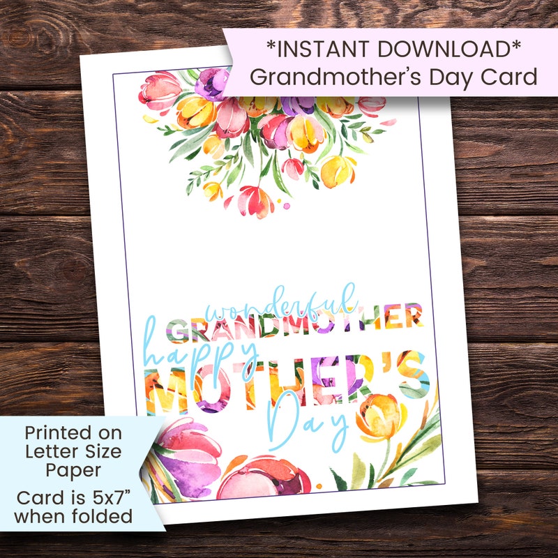 Grandmother Card - Etsy
