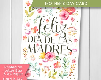 Madre Jardin - Feliz Dia De Las Madres Card | Card for Mom | Card in ...
