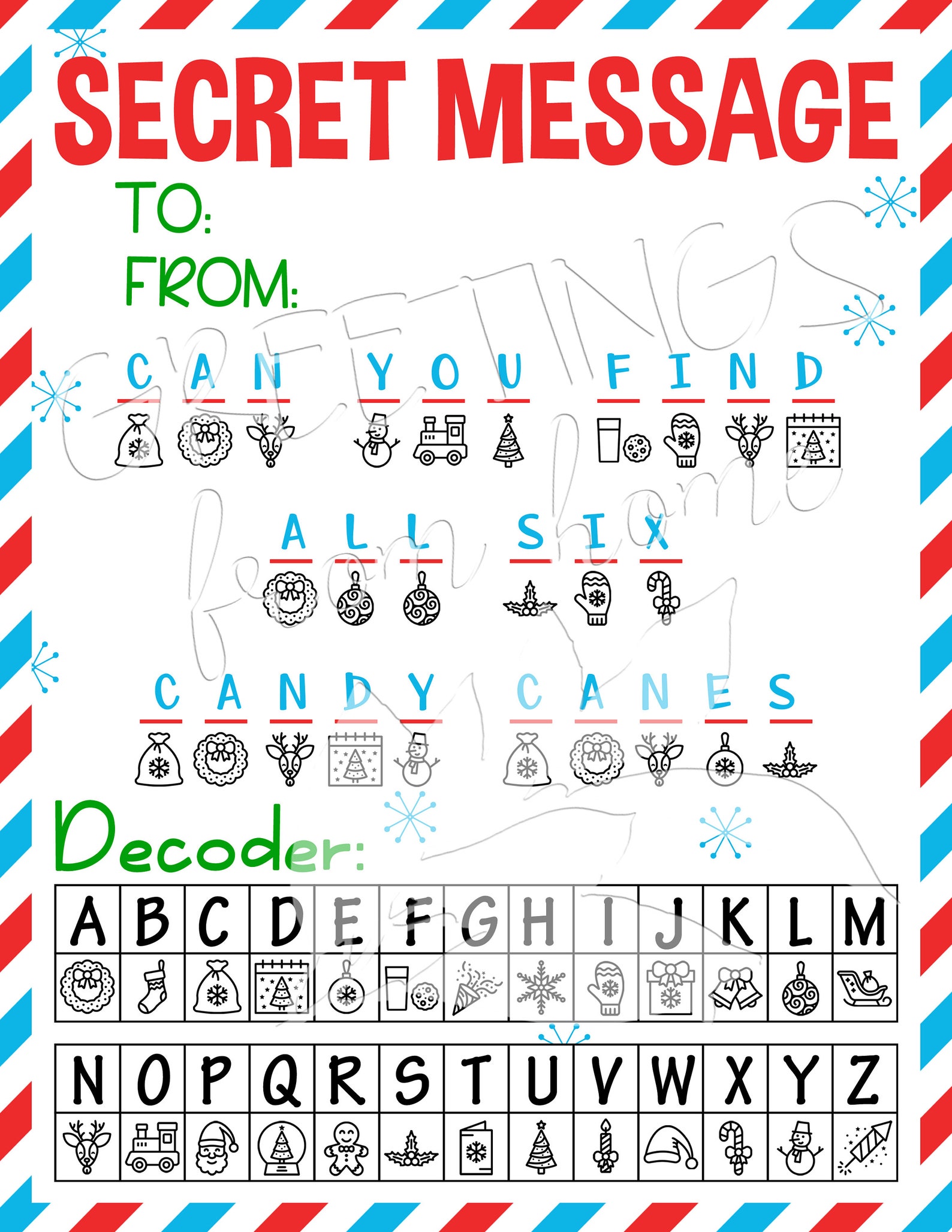 Secret Letter From Santa, Elf Props, Secret Letter From Elf, Secret ...