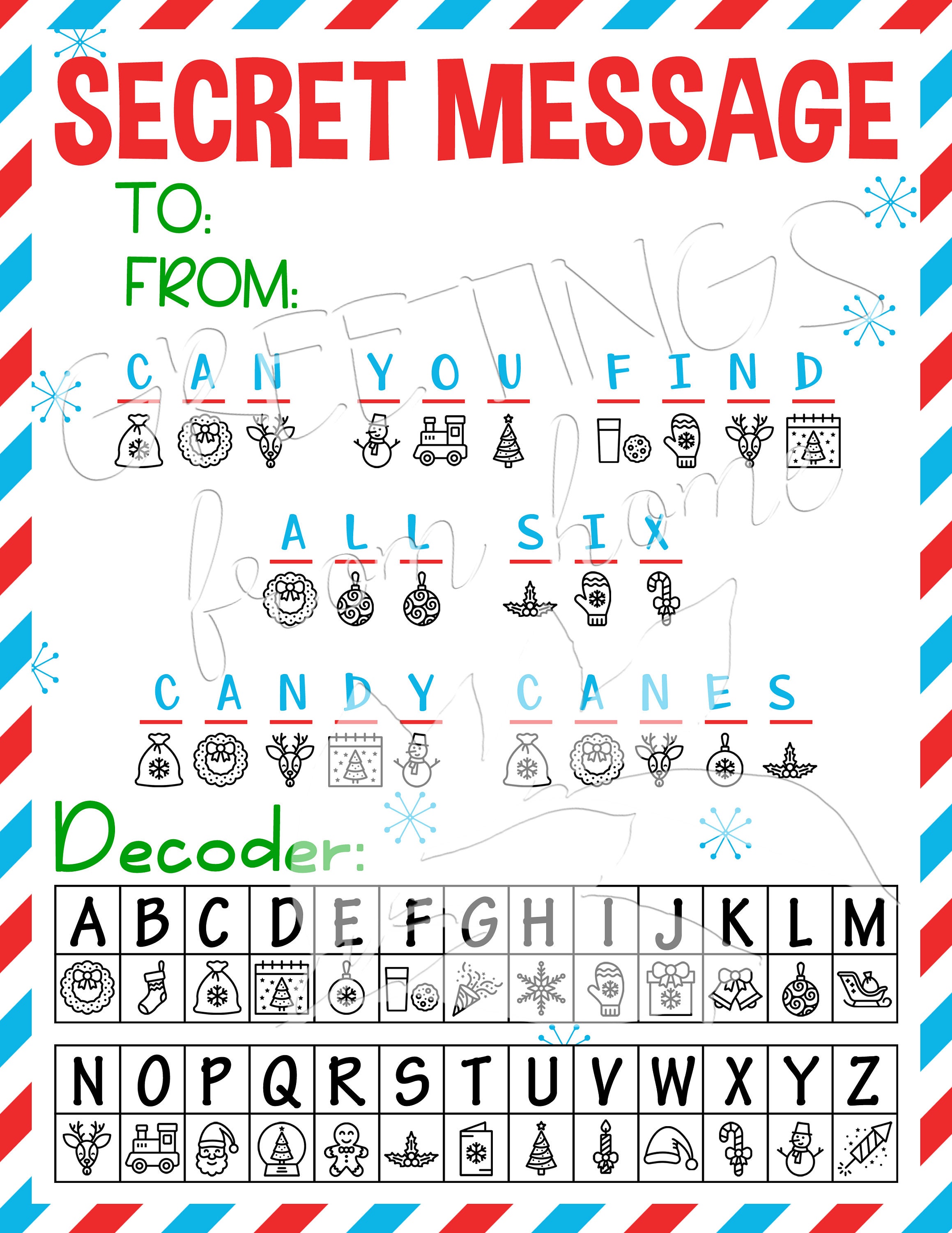 Secret Letter From Santa, Elf Props, Secret Letter From Elf, Secret ...