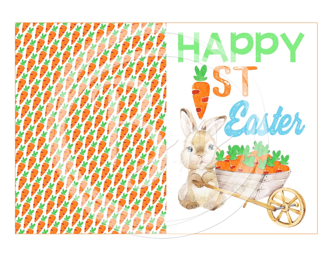 Happy 1st Easter Card Printable Happy Easter Card Easter | Etsy