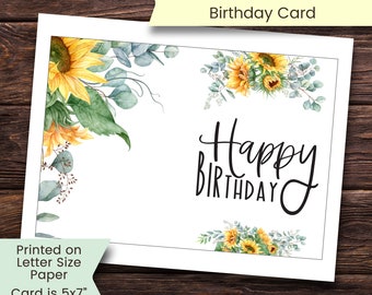 Watercolor Birthday Card - Etsy