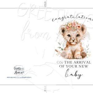 Printable New Baby Card, Congratulations on Your New Baby Card, Baby ...
